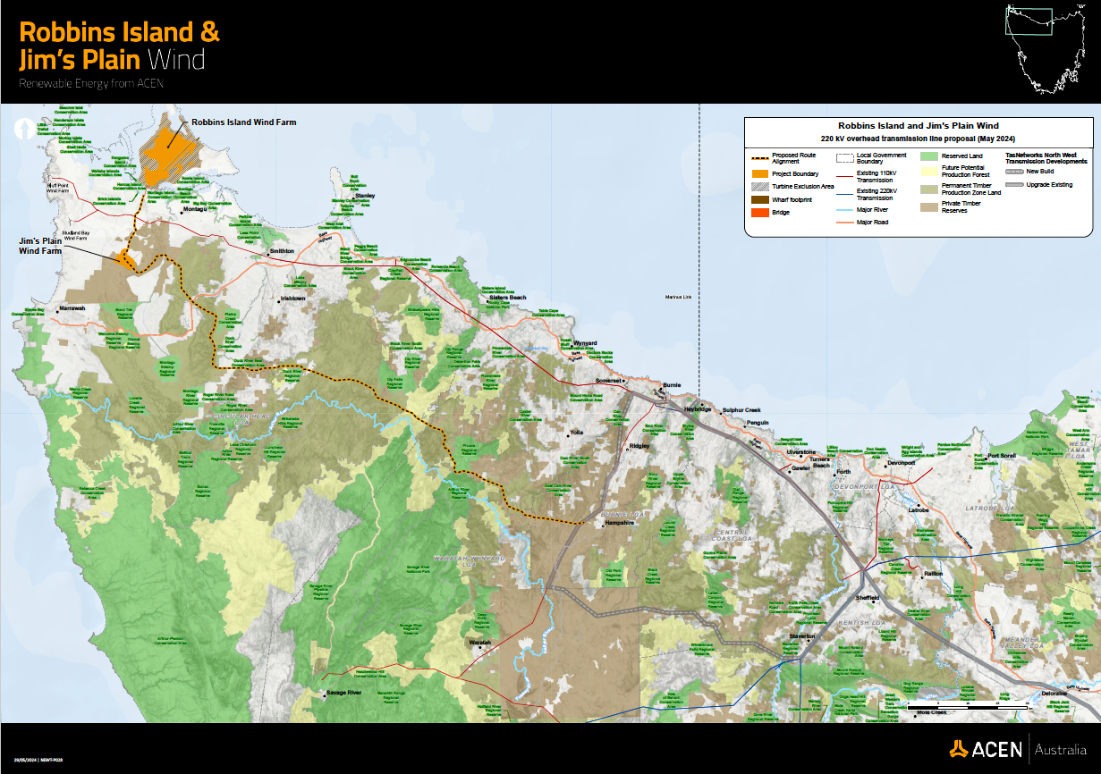 Robbins Island and Jim's Plain Wind - ACEN Australia