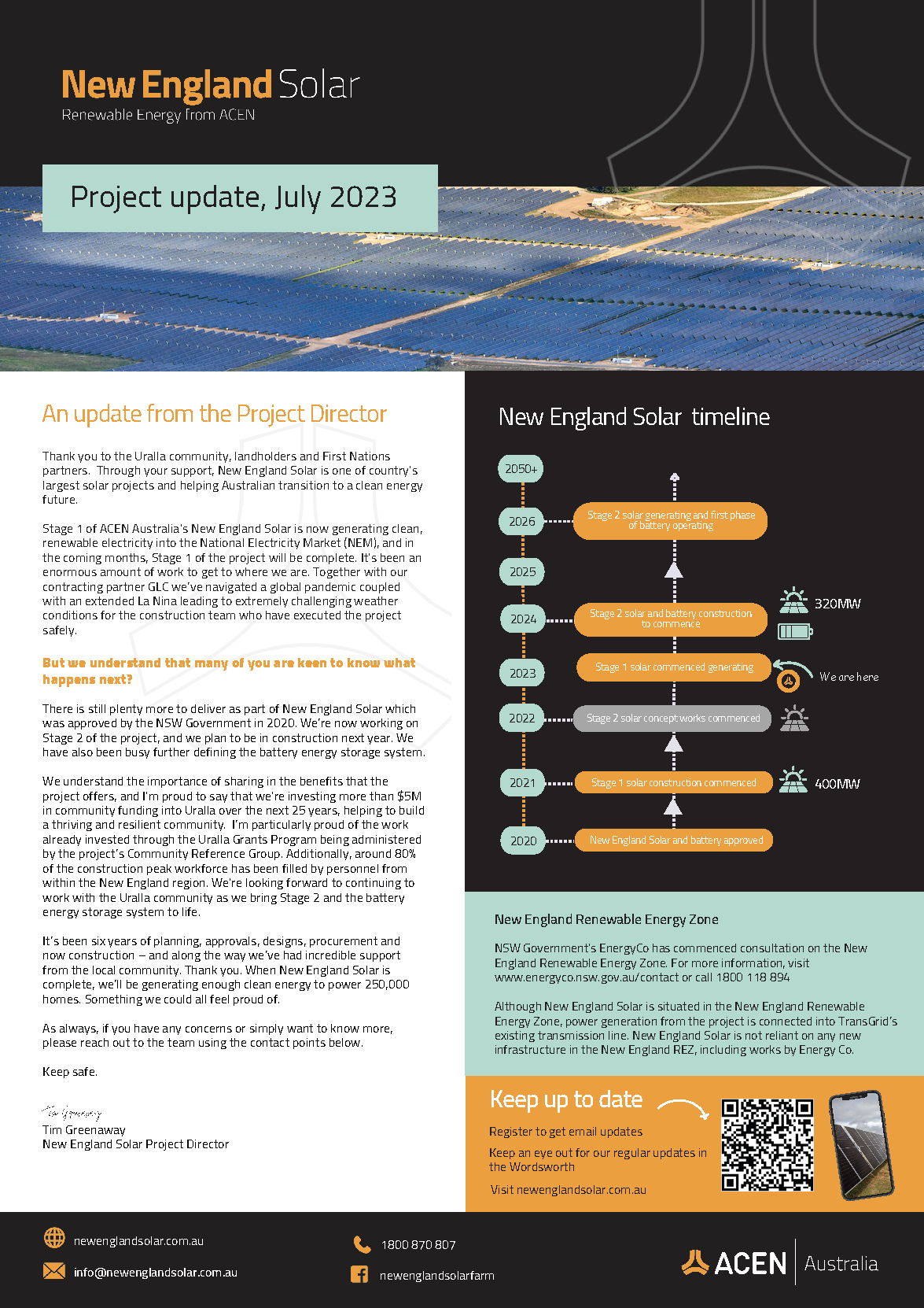 Moving to Stage 2 construction works - ACEN Australia
