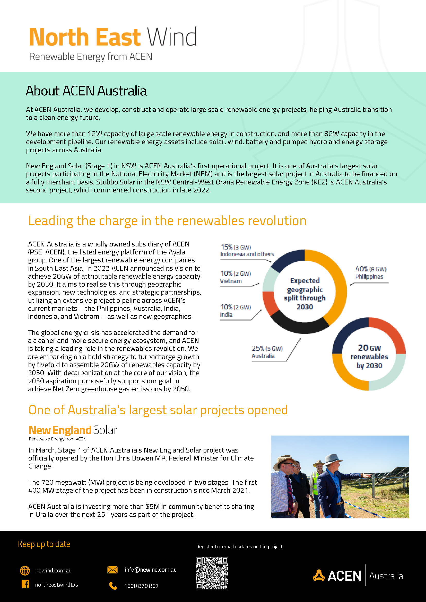 North East Wind Project Update: Winter 2023 - ACEN Australia
