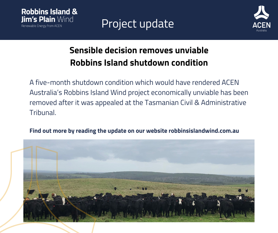 Sensible decision removes unviable Robbins Island shutdown condition ...